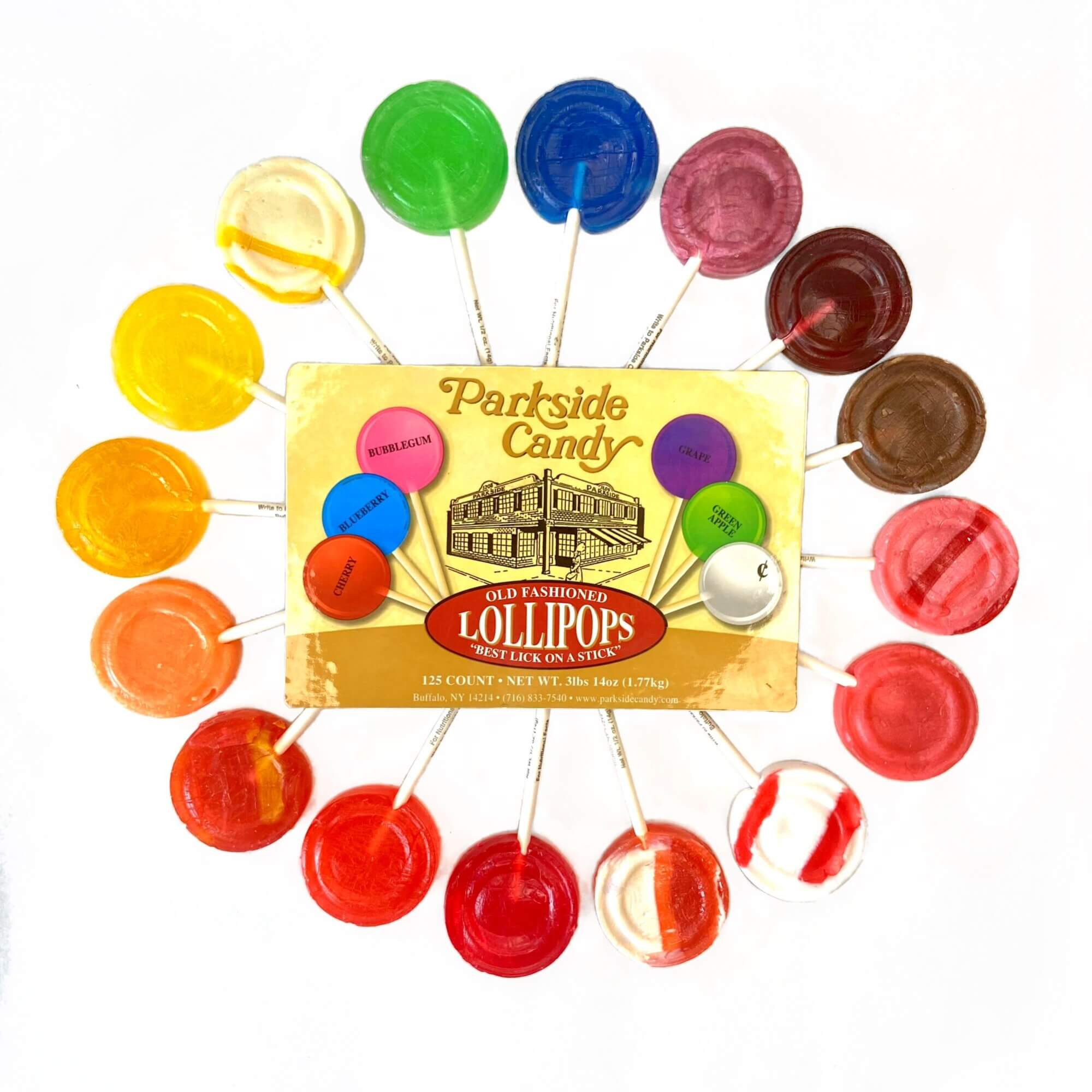 Old Fashion Lollipops Gourmet Tub – 125 Lollipops Any Flavor – Parkside ...